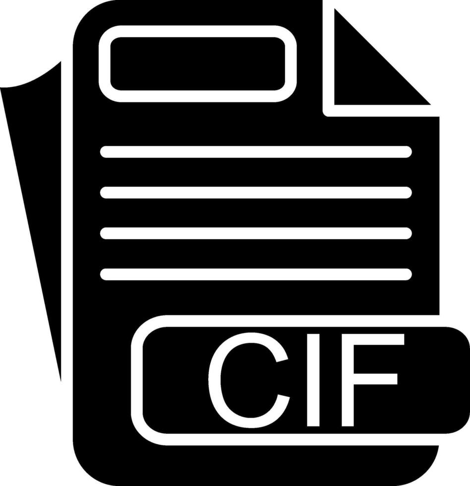 CIF File Format Glyph Icon 53903711 Vector Art at Vecteezy