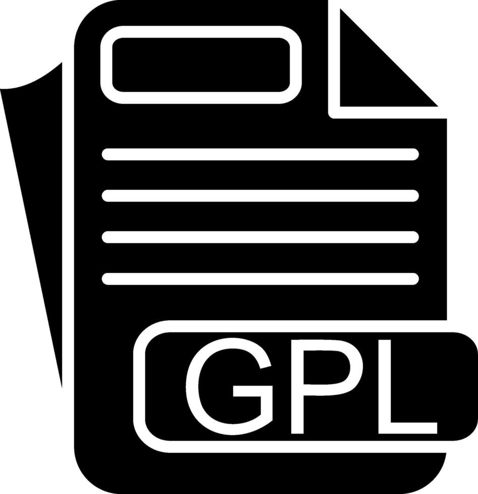 Gpl File Format Glyph Icon 53904237 Vector Art At Vecteezy