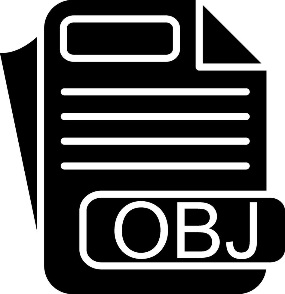 OBJ File Format Glyph Icon 53904312 Vector Art at Vecteezy