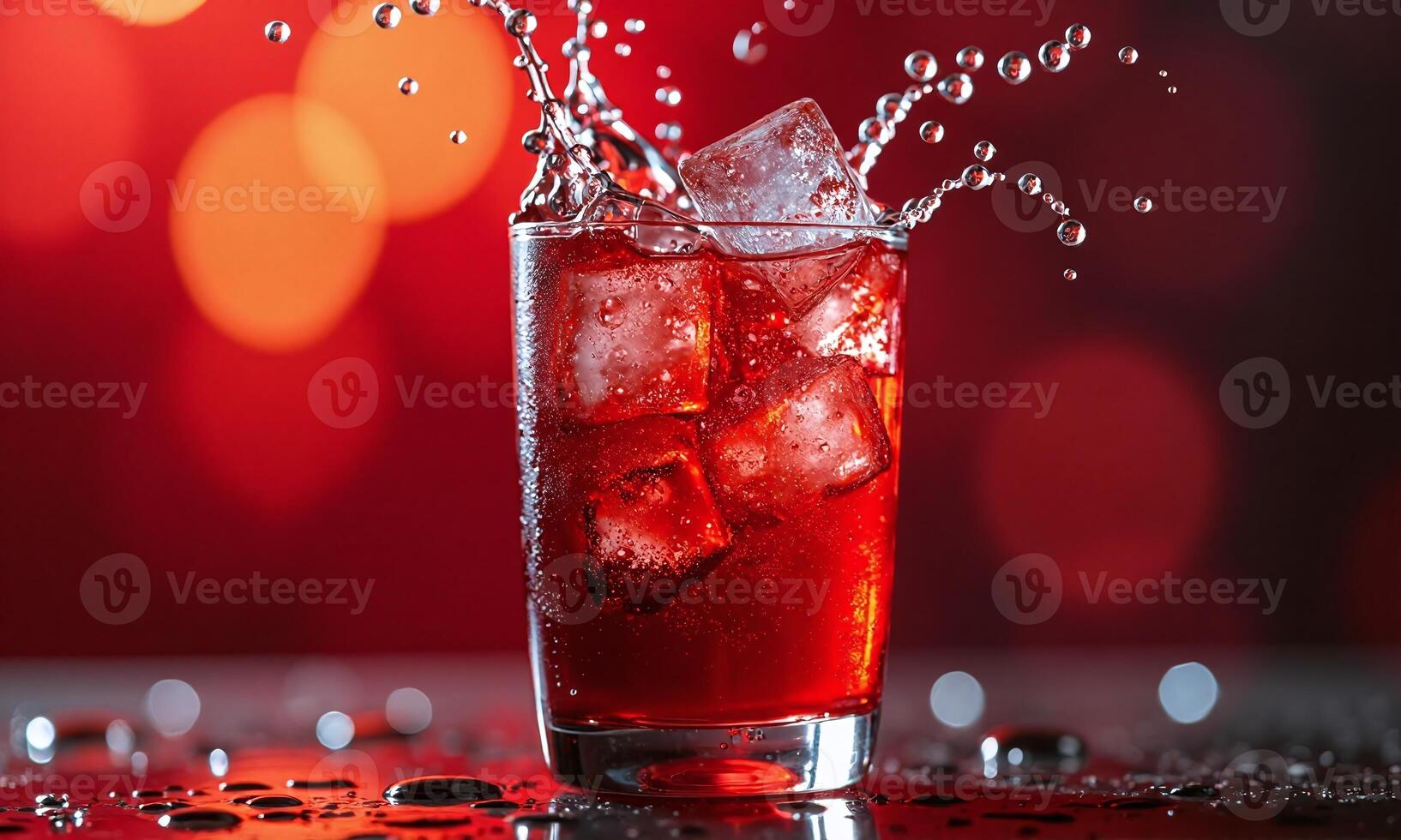 Vibrant red cocktail Splash photography Highball glass Fizzy 53914765 Stock Photo at Vecteezy