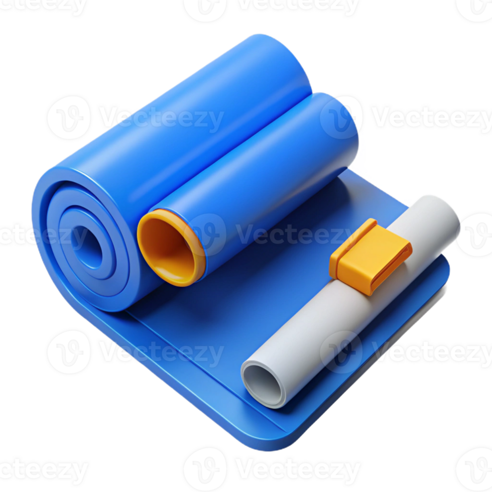 3D Render Blue Rolled Paper Design 53919368 PNG 3D Render Blue Rolled Paper Design 53919368 PNG