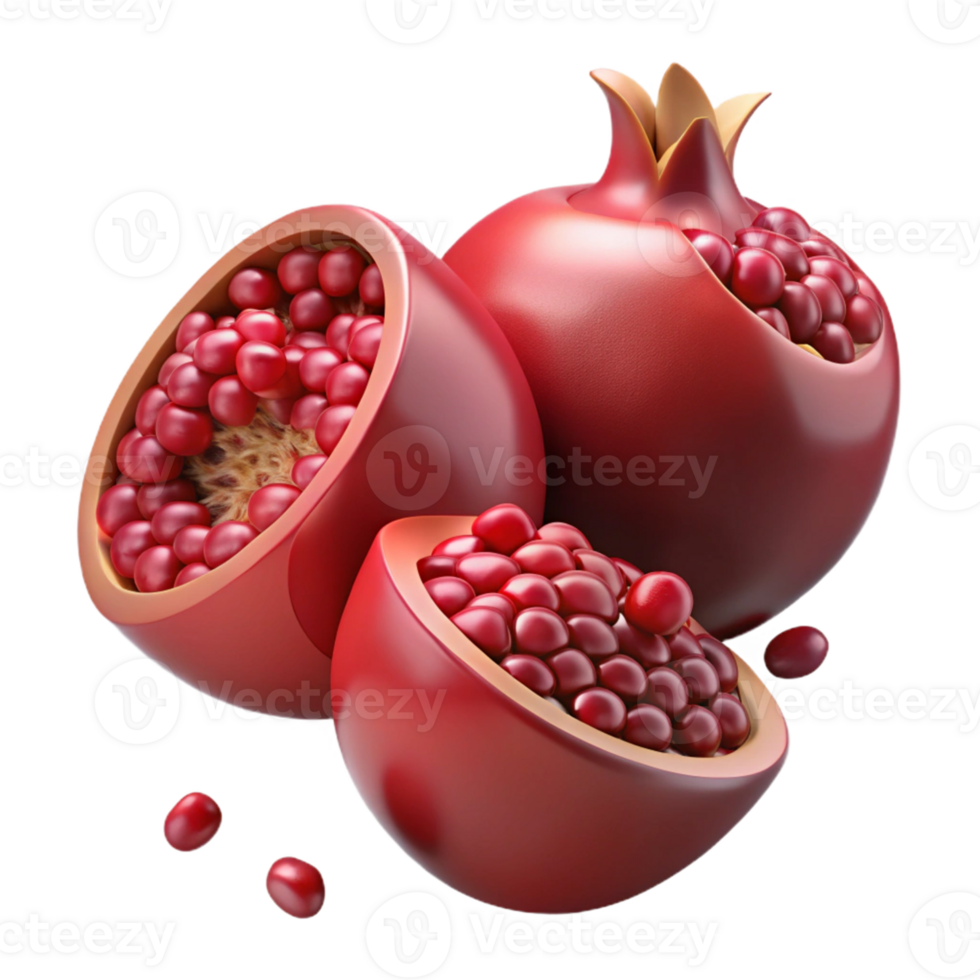 3d Render Of Pomegranate Fruit 53922310 Png