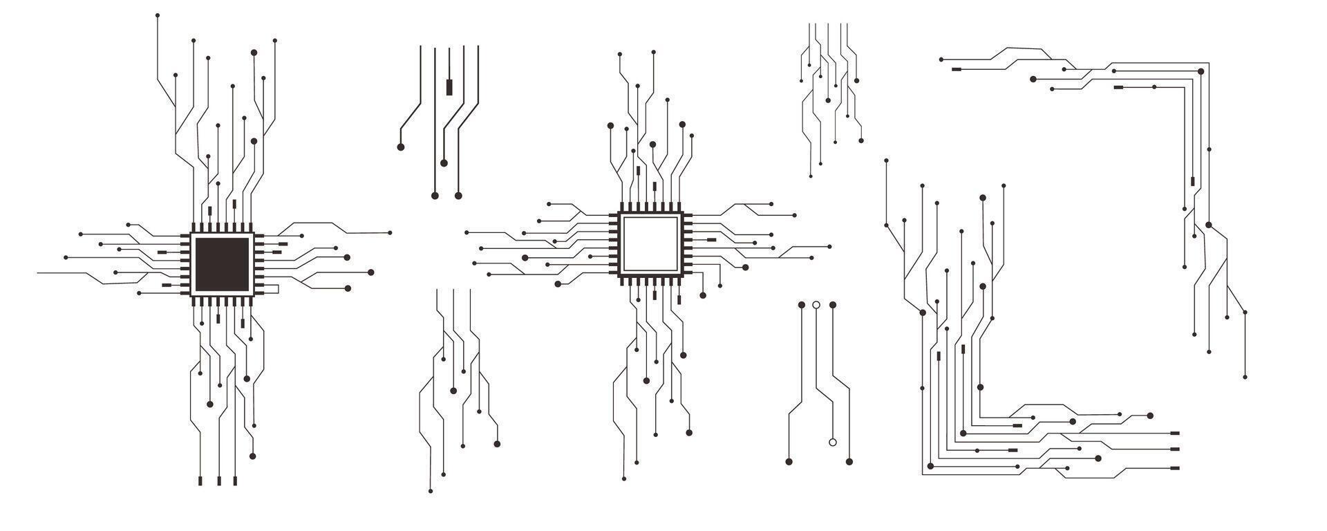 Circuit Board Line Microchip Software Integrated Motherboard