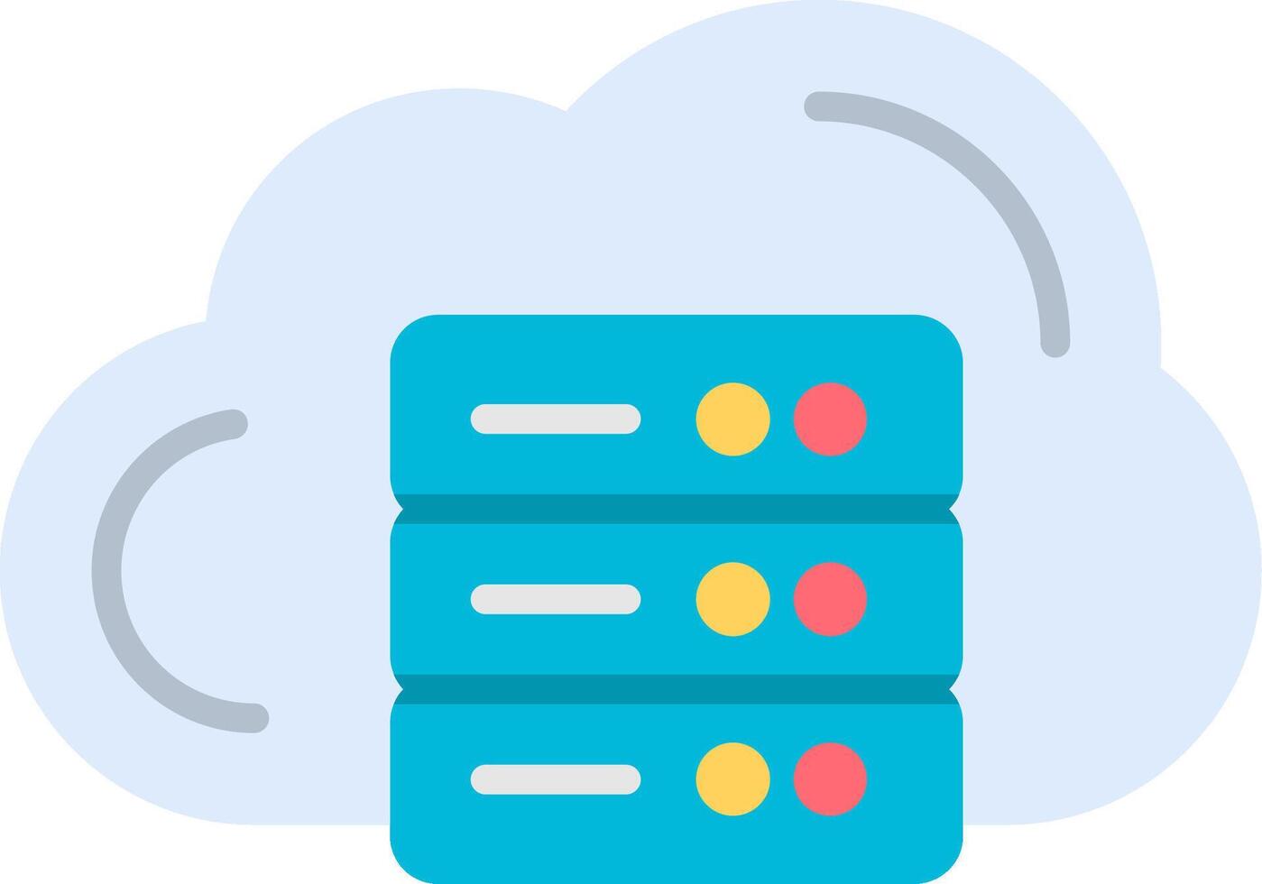 Cloud Database Flat Icon 53932061 Vector Art at Vecteezy