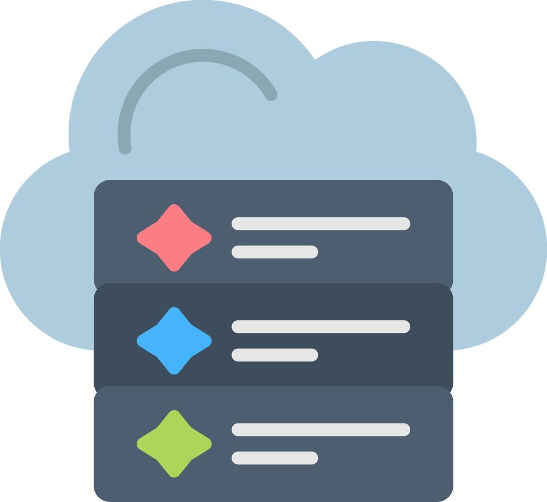 Database Flat Icon 53932404 Vector Art at Vecteezy