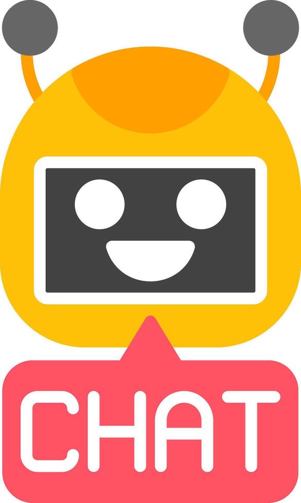 Bot Flat Icon 53933507 Vector Art at Vecteezy