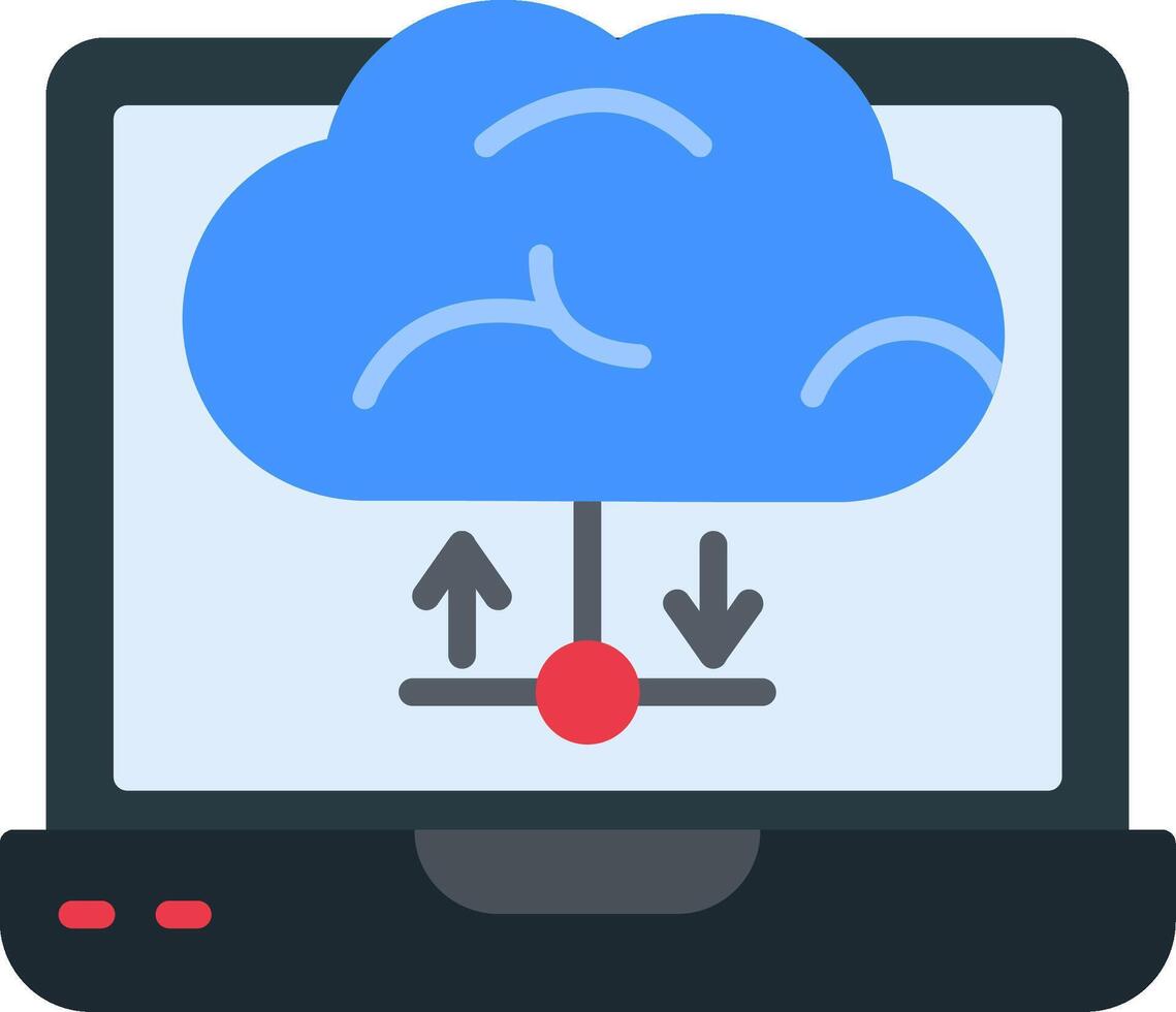 Cloud Computing Flat Icon 53934025 Vector Art at Vecteezy