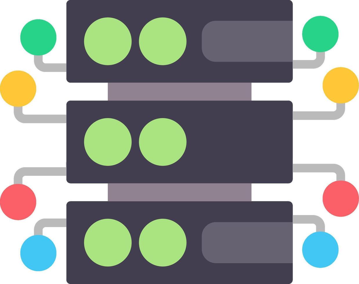 icono plano de base de datos 53934349 Vector en Vecteezy