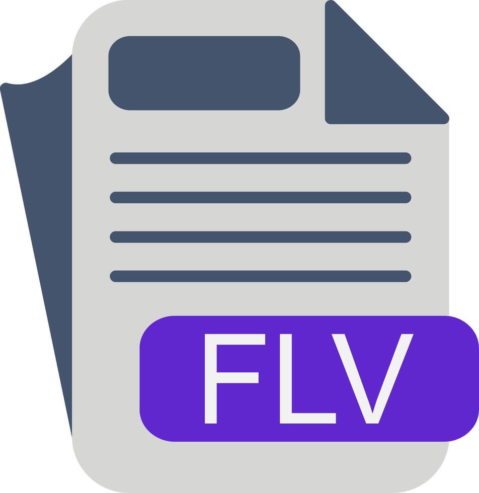 FLV File Format Flat Icon 53934359 Vector Art at Vecteezy