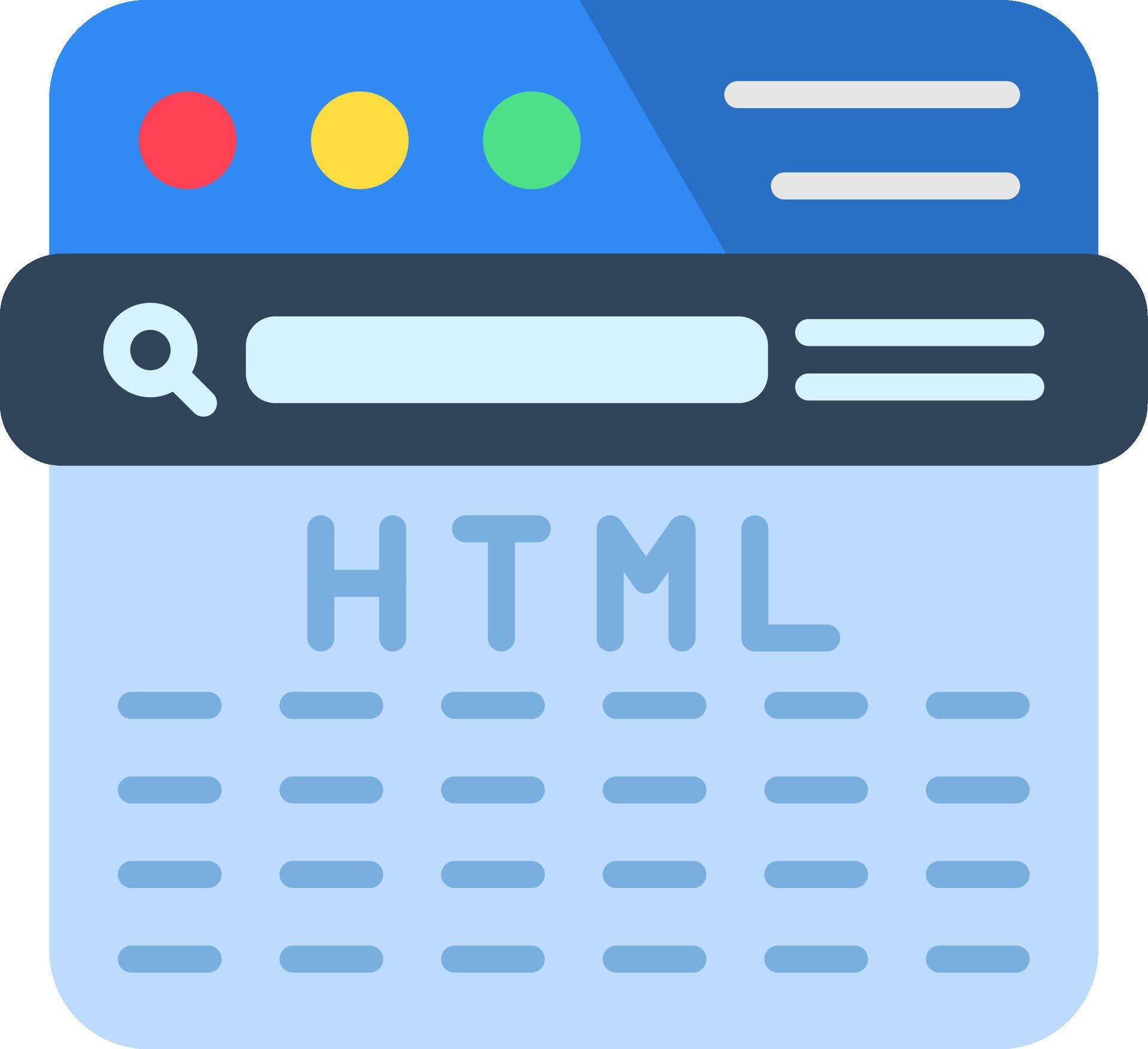 Html Flat Icon 53935347 Vector Art at Vecteezy