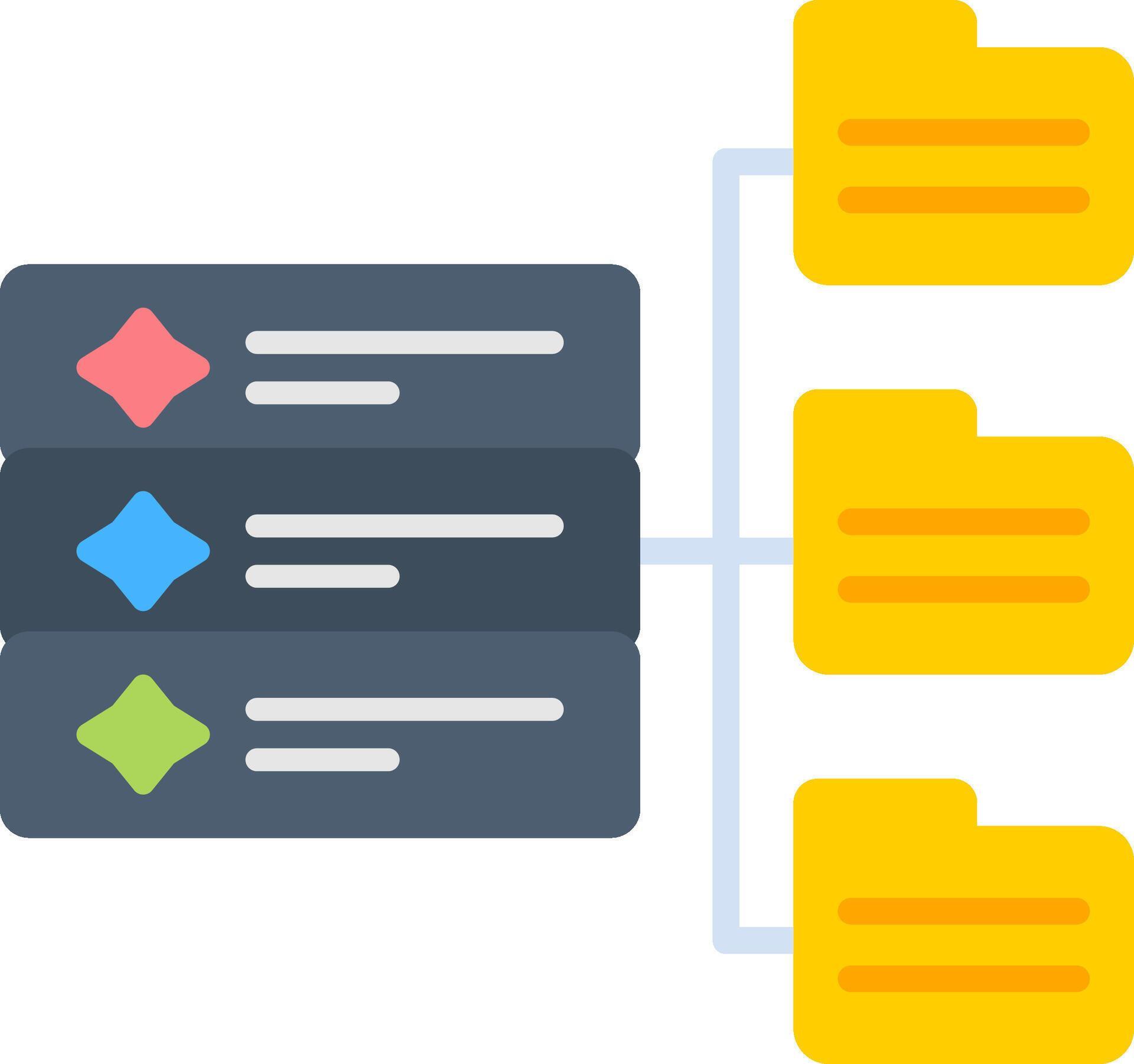 Database Flat Icon 53935642 Vector Art at Vecteezy
