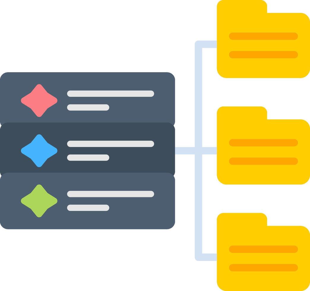 Database Flat Icon 53935642 Vector Art at Vecteezy