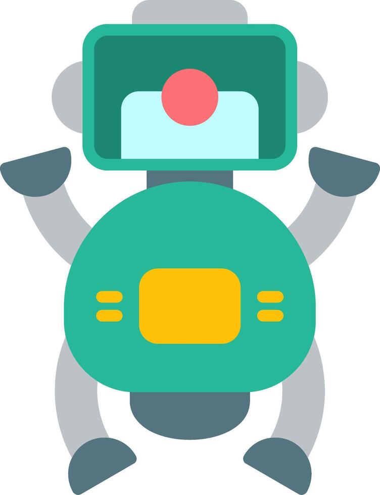 Robot Flat Icon 53936225 Vector Art at Vecteezy