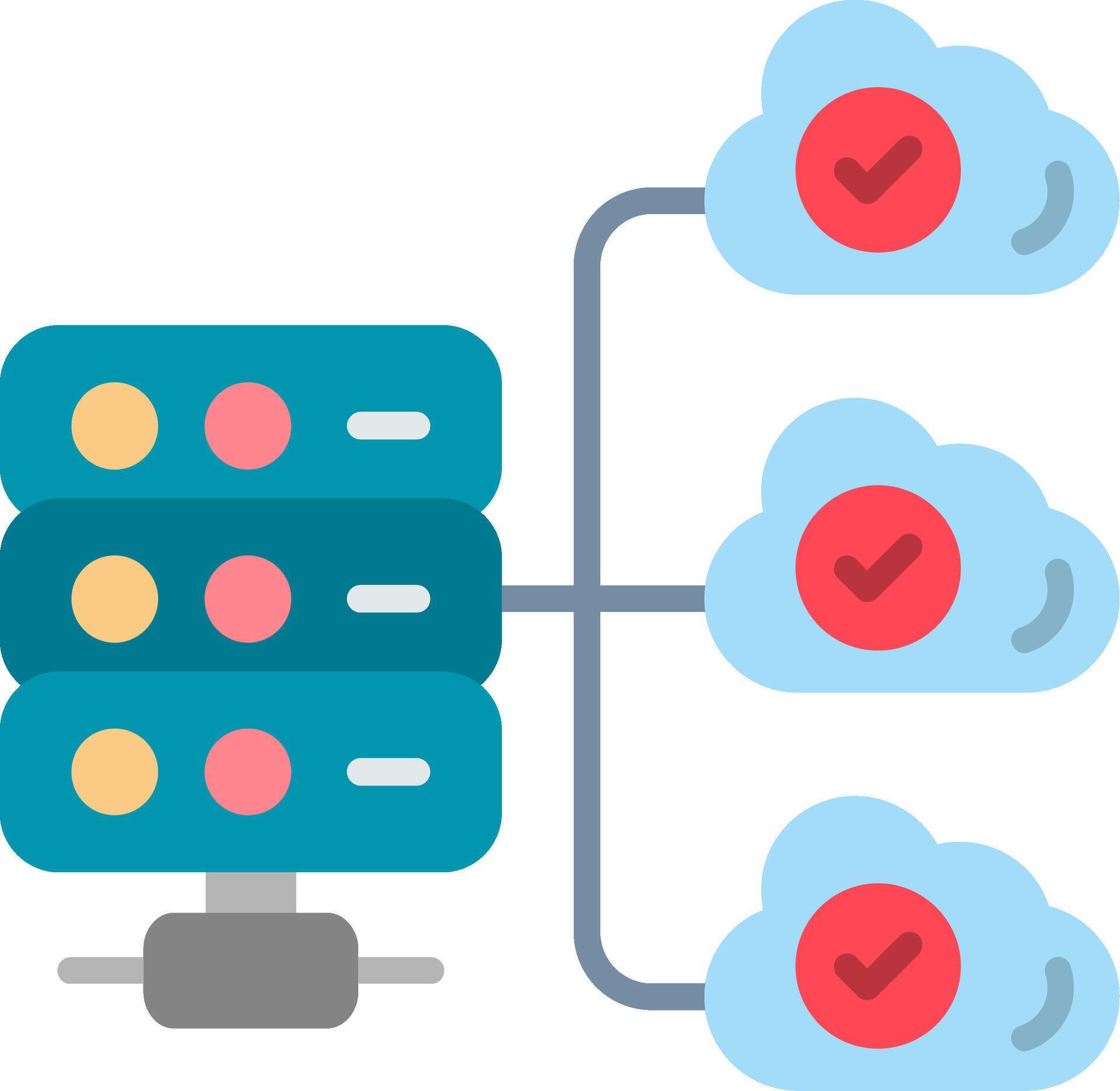 Cloud Database Flat Icon 53936600 Vector Art at Vecteezy