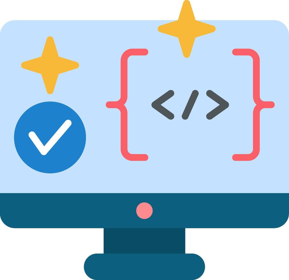 Clean Coding Flat Icon 53936810 Vector Art at Vecteezy