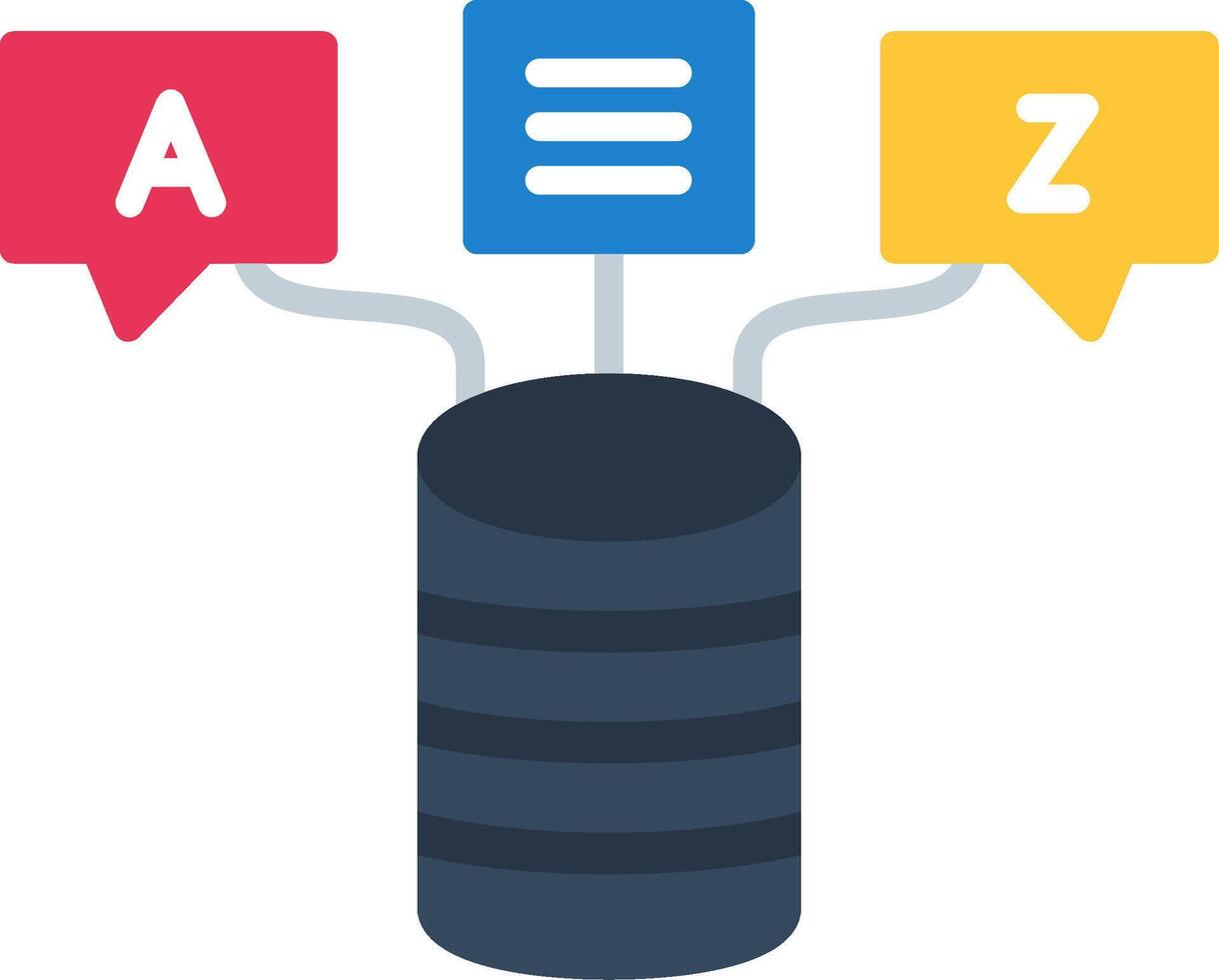 Data Flat Icon 53936976 Vector Art at Vecteezy