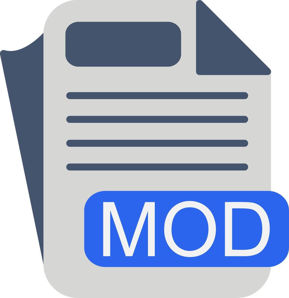 Mod File Format Flat Icon 53937770 Vector Art At Vecteezy