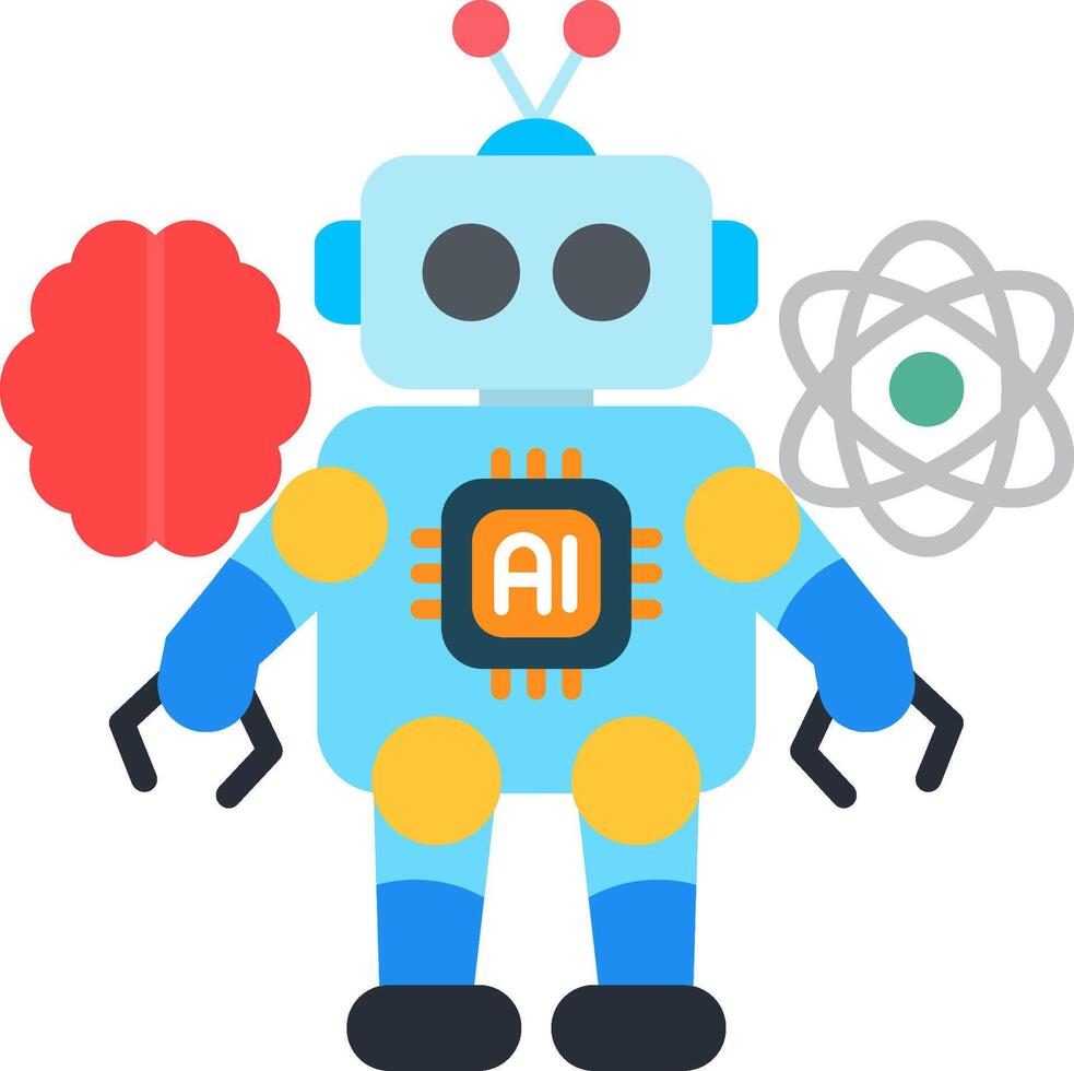 Robot Flat Icon 53937931 Vector Art at Vecteezy