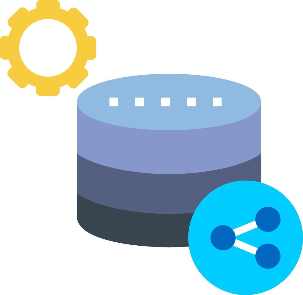 Database Flat Icon 53938190 Vector Art at Vecteezy