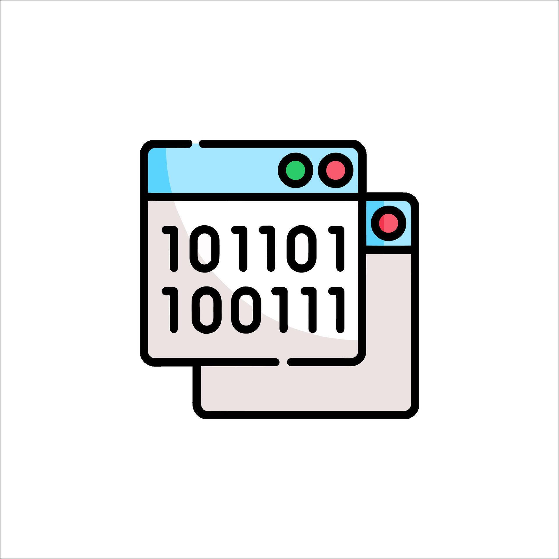 Binary code icon illustration 53939388 Vector Art at Vecteezy