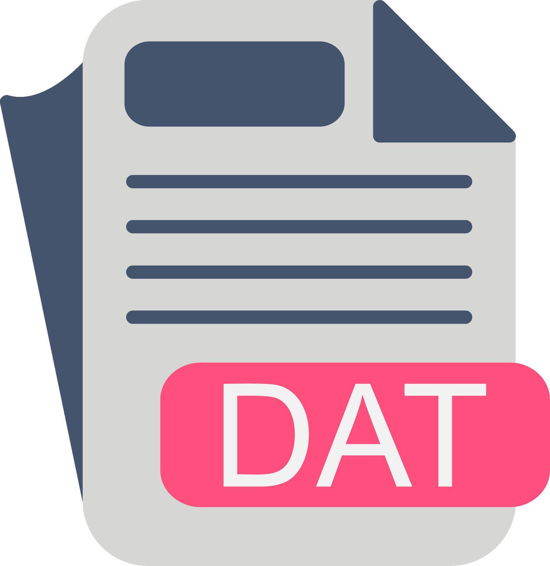 DAT File Format Flat Icon 53939466 Vector Art at Vecteezy