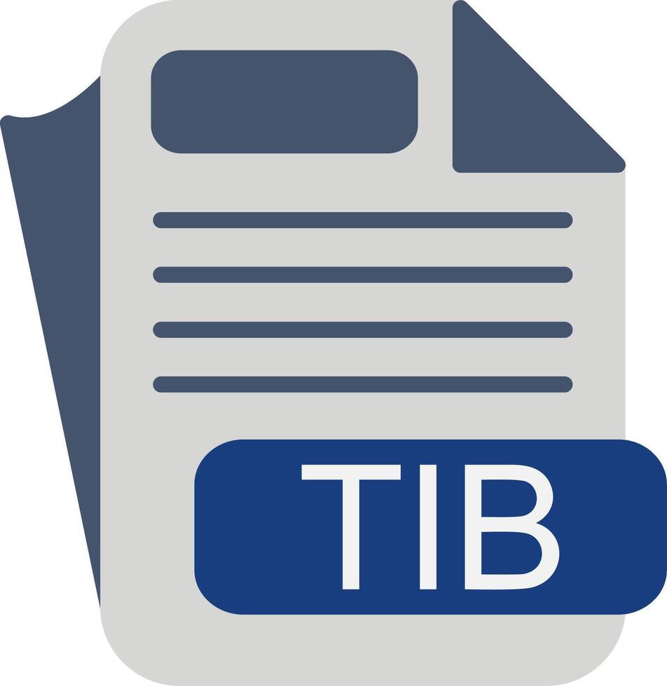 Tib File Format Flat Icon 53939482 Vector Art At Vecteezy