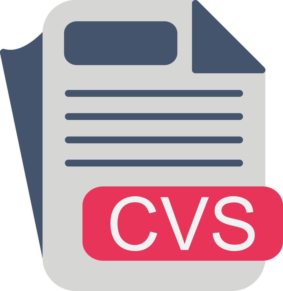 CVS File Format Flat Icon 53939842 Vector Art at Vecteezy