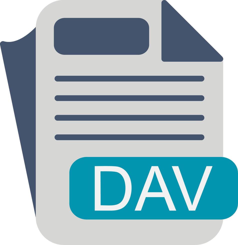 DAV File Format Flat Icon 53939857 Vector Art at Vecteezy