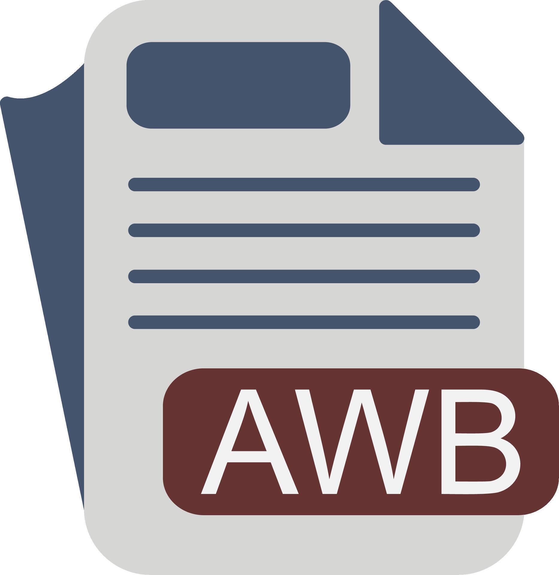 AWB File Format Flat Icon 53939869 Vector Art at Vecteezy