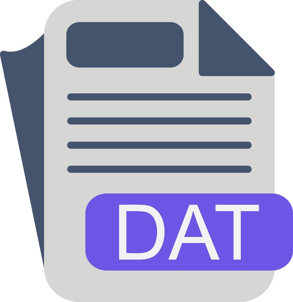 DAT File Format Flat Icon 53939907 Vector Art at Vecteezy