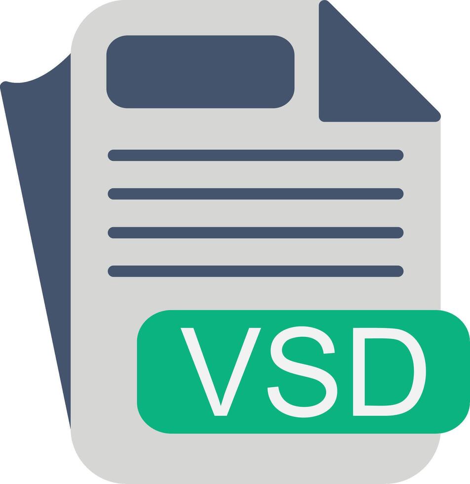 VSD File Format Flat Icon 53940015 Vector Art at Vecteezy