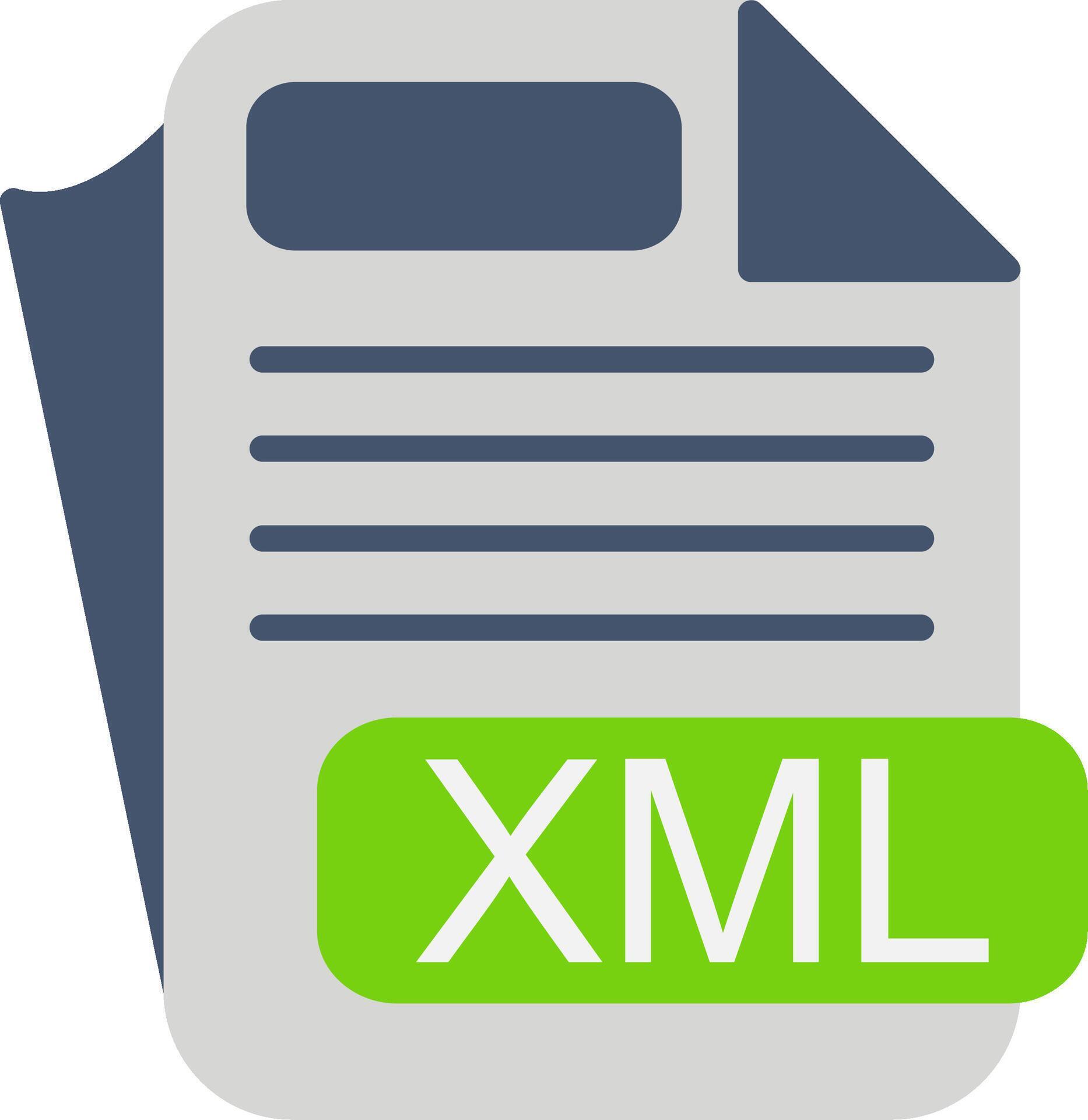 XML File Format Flat Icon 53940032 Vector Art at Vecteezy