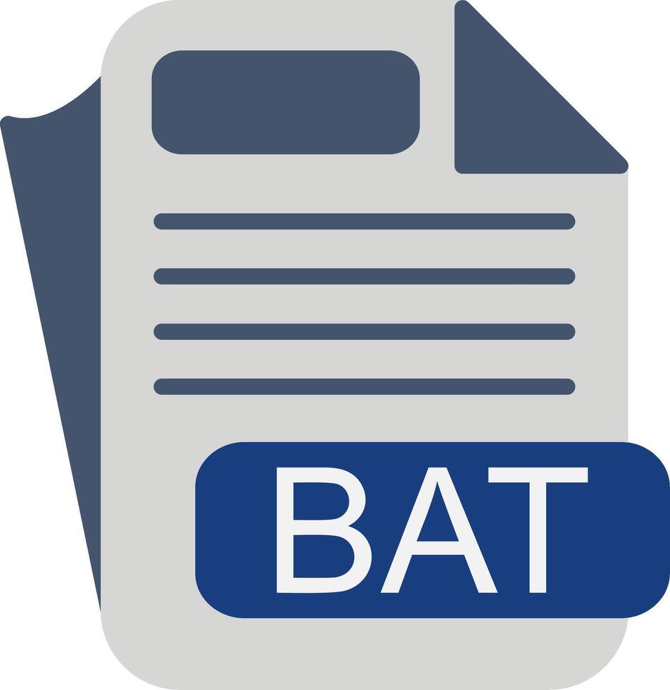 BAT File Format Flat Icon 53940042 Vector Art at Vecteezy