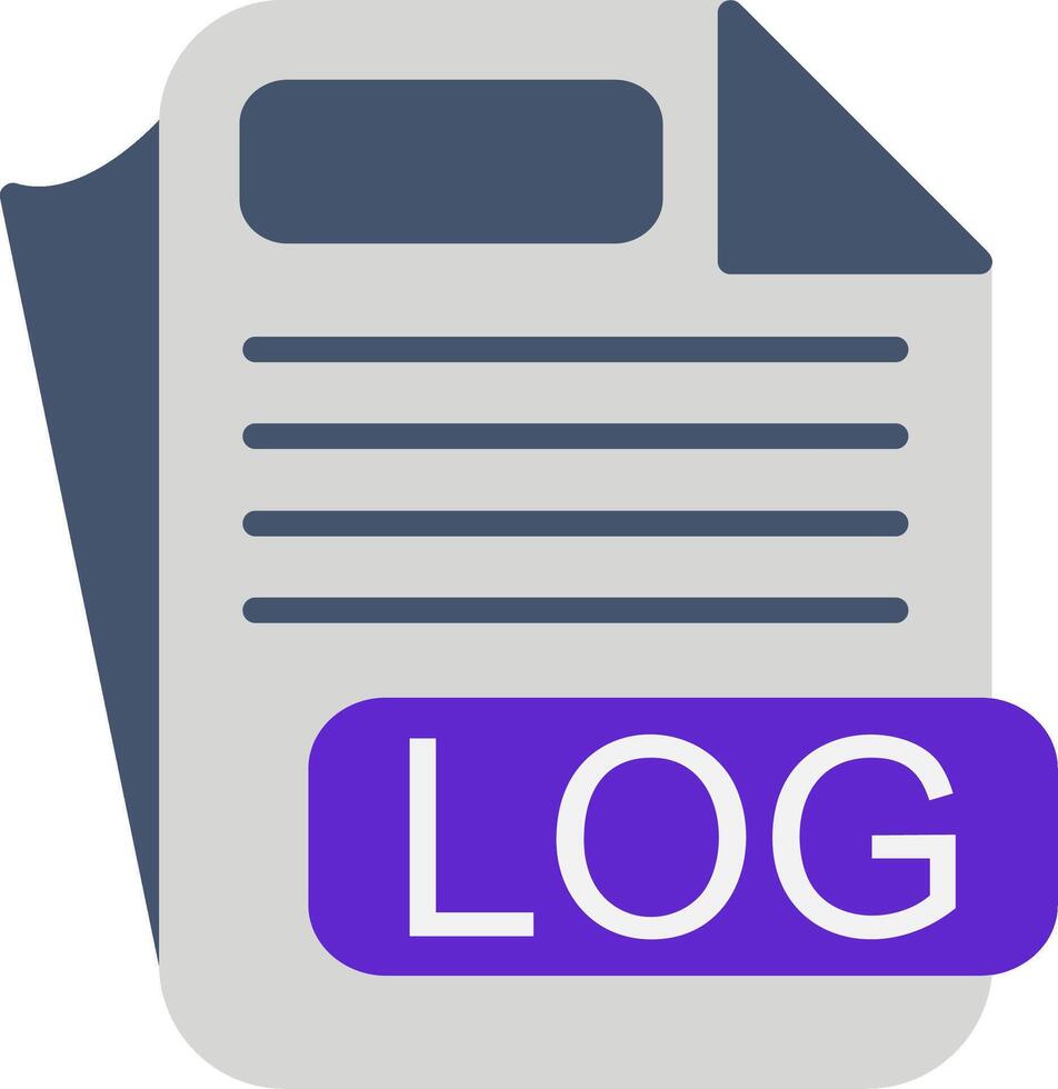 LOG File Format Flat Icon 53940052 Vector Art at Vecteezy