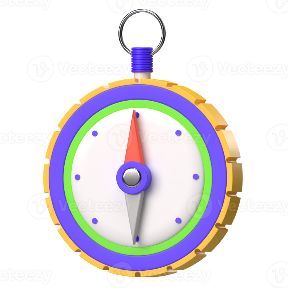 Vibrant Compass Timer 3d Icon 53945658 Png