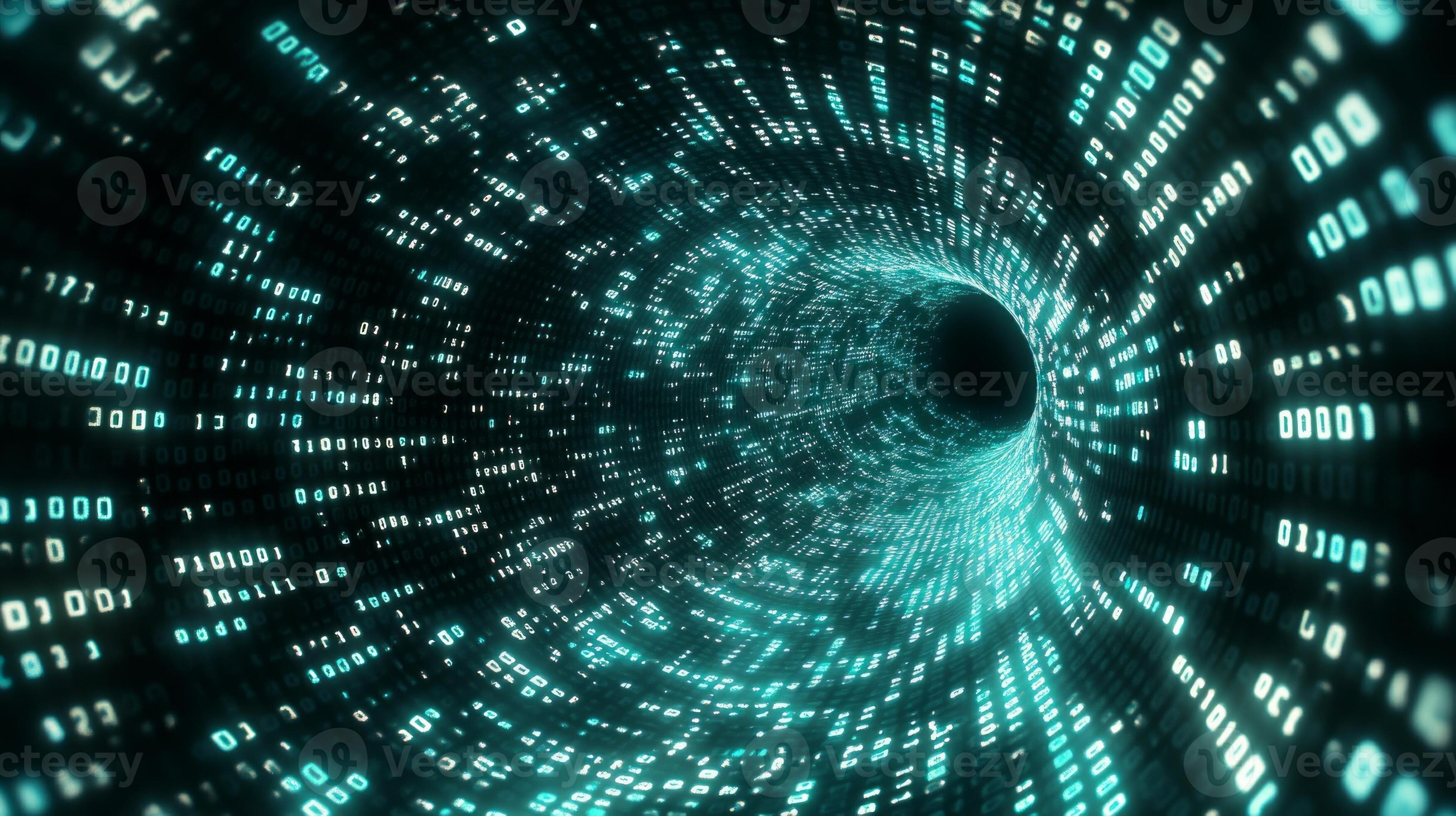 Futuristic digital data tunnel with binary code flow 53949302 Stock Photo at Vecteezy