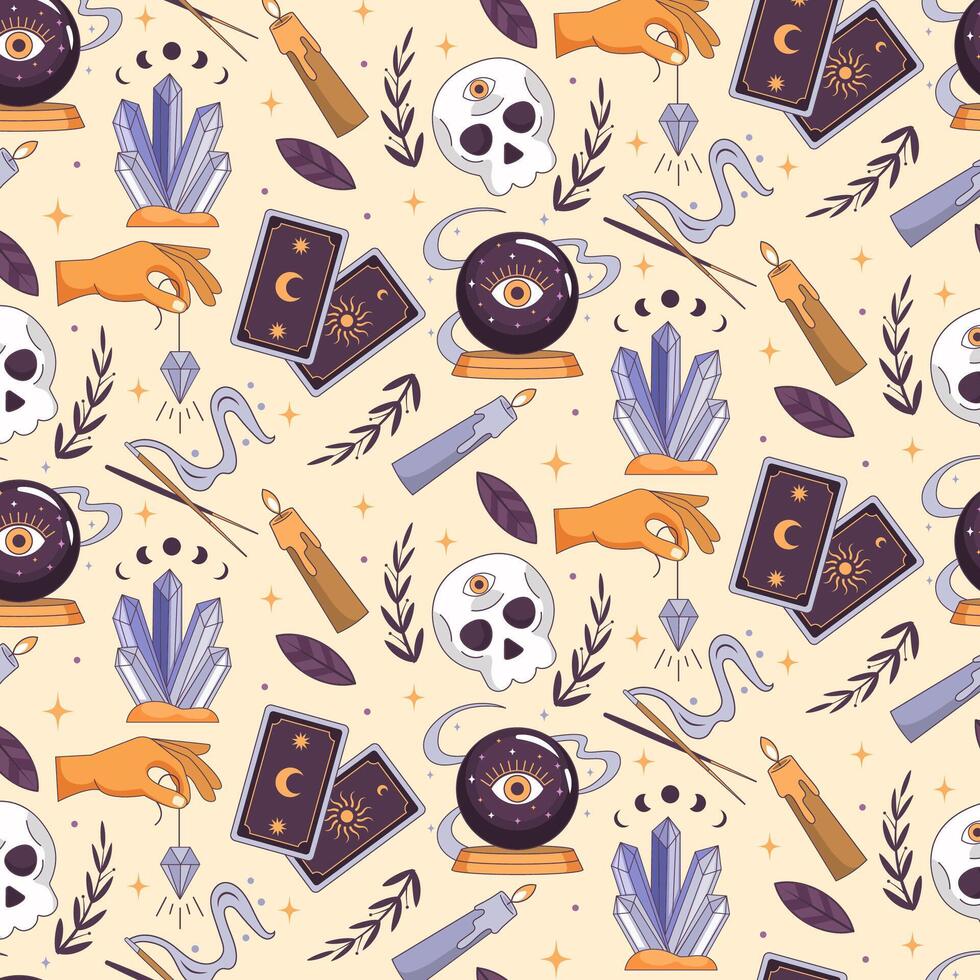 Mystical Elements Seamless Pattern 53953690 Vector Art at Vecteezy