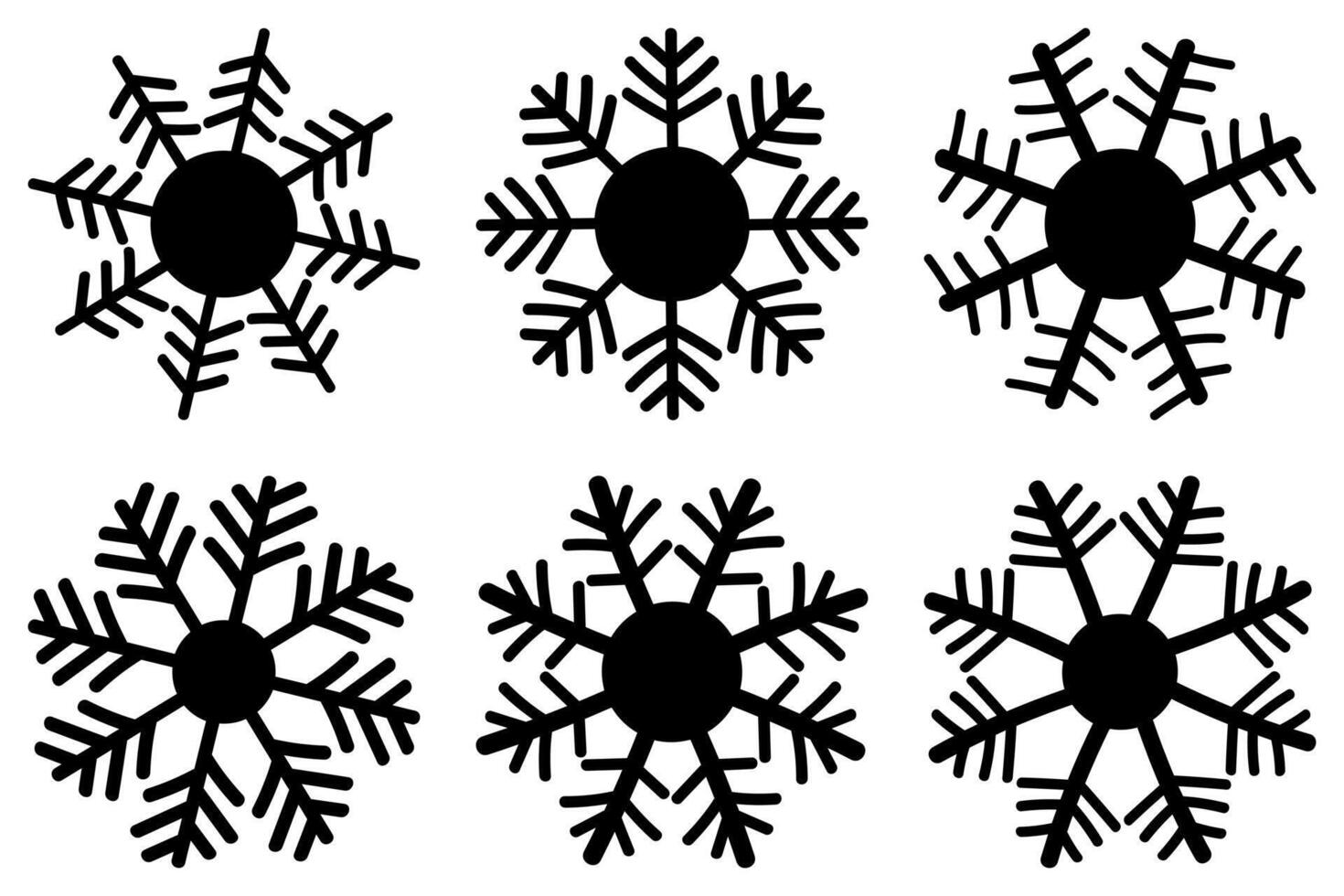 Illustration Set Snowflake Shapes 53955330 Vector Art at Vecteezy