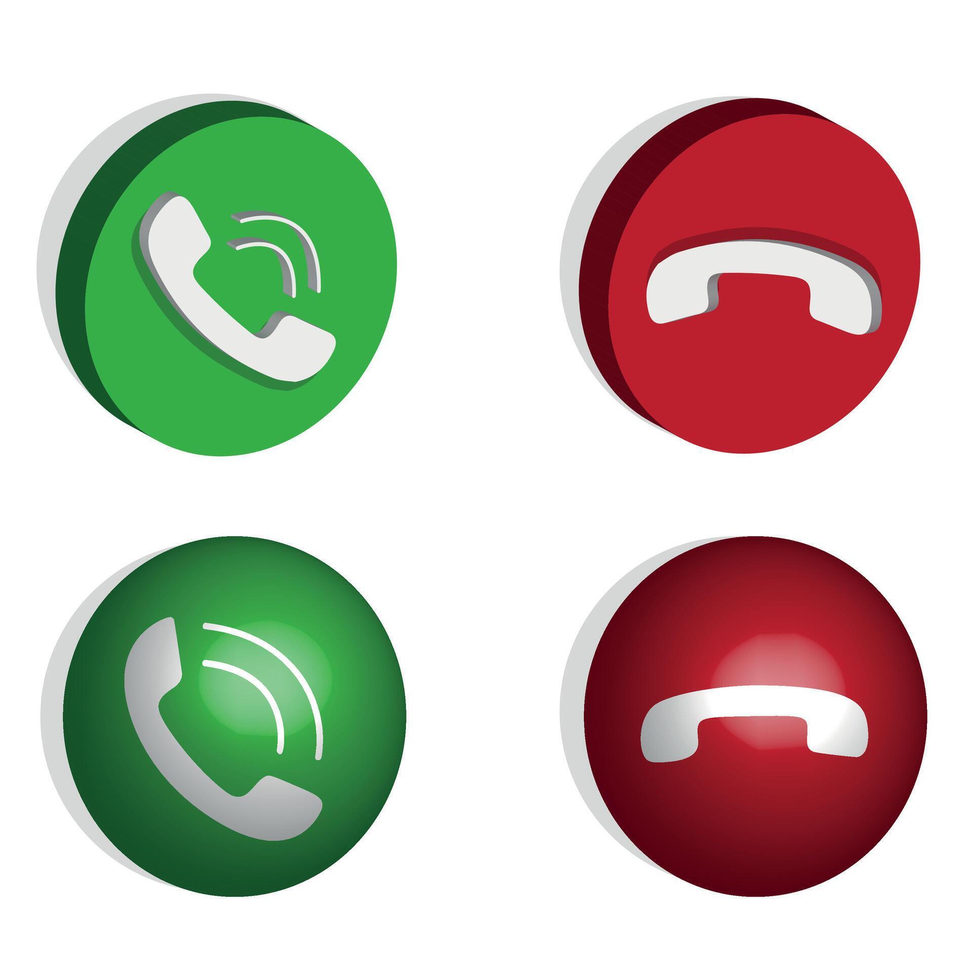 3D Realistic Phone Call Button illustration Eps 10 ,isolated on white background. 53958258 ...
