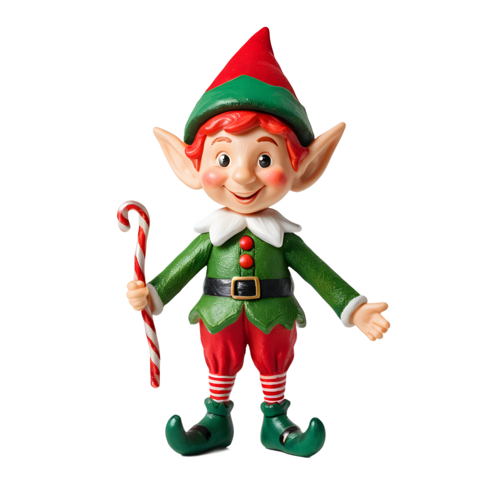 Cheerful Christmas Elf Holding a Candy Cane 53962557 PNG Cheerful Christmas Elf Holding a Candy Cane 53962557 PNG