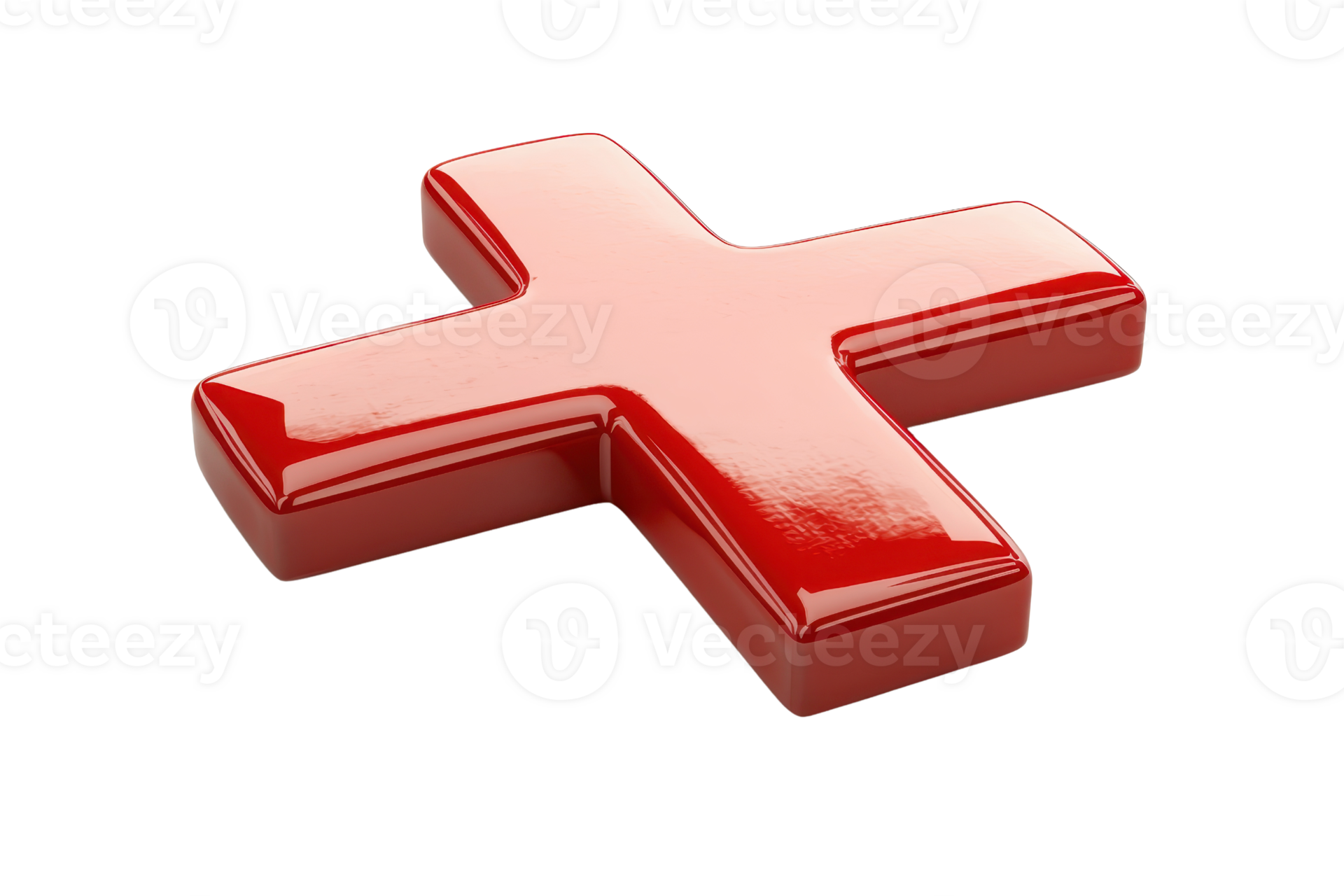 A shiny red cross symbol with a glossy finish, representing various ... A shiny red cross symbol with a glossy finish, representing various ...