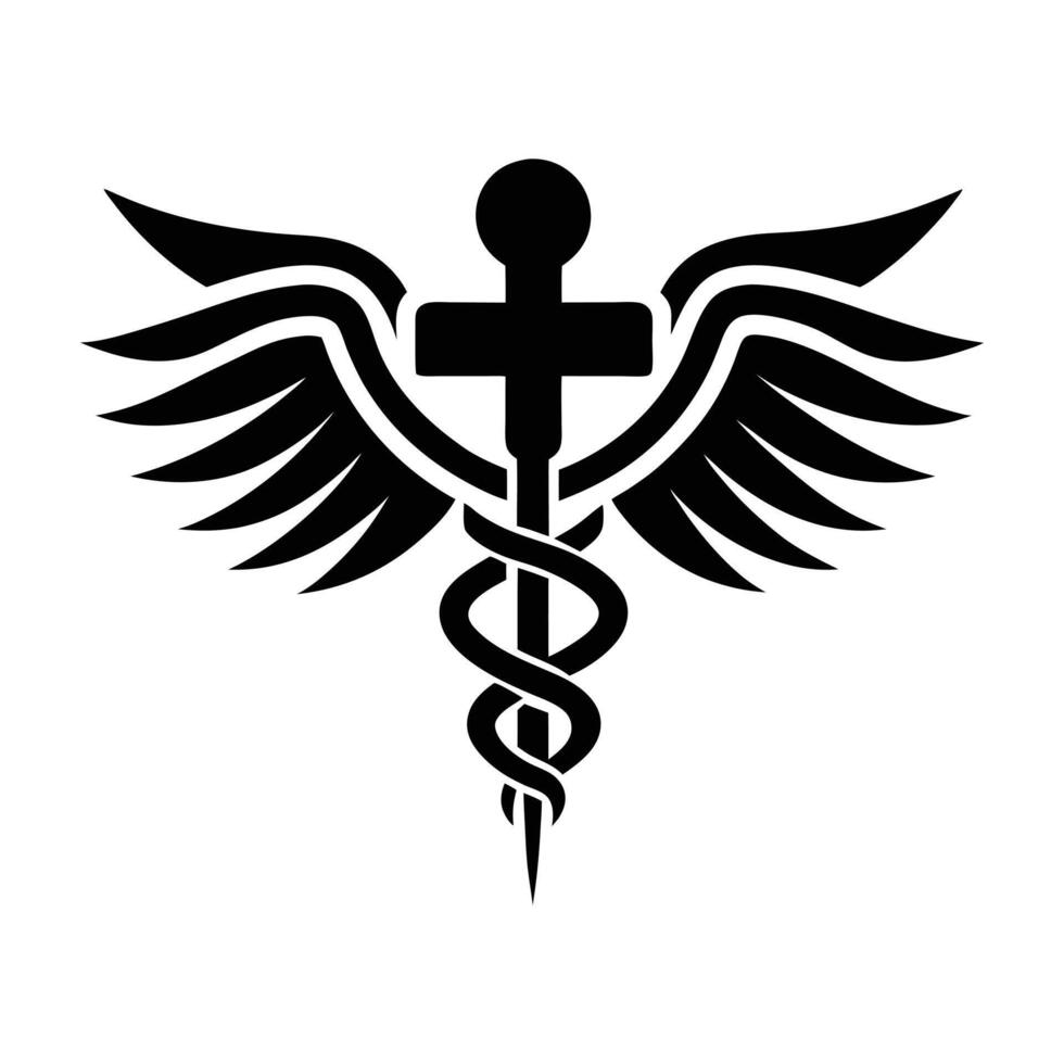 a black and white cadus medical symbol 53964768 Vector Art at Vecteezy a black and white cadus medical symbol 53964768 Vector Art at Vecteezy