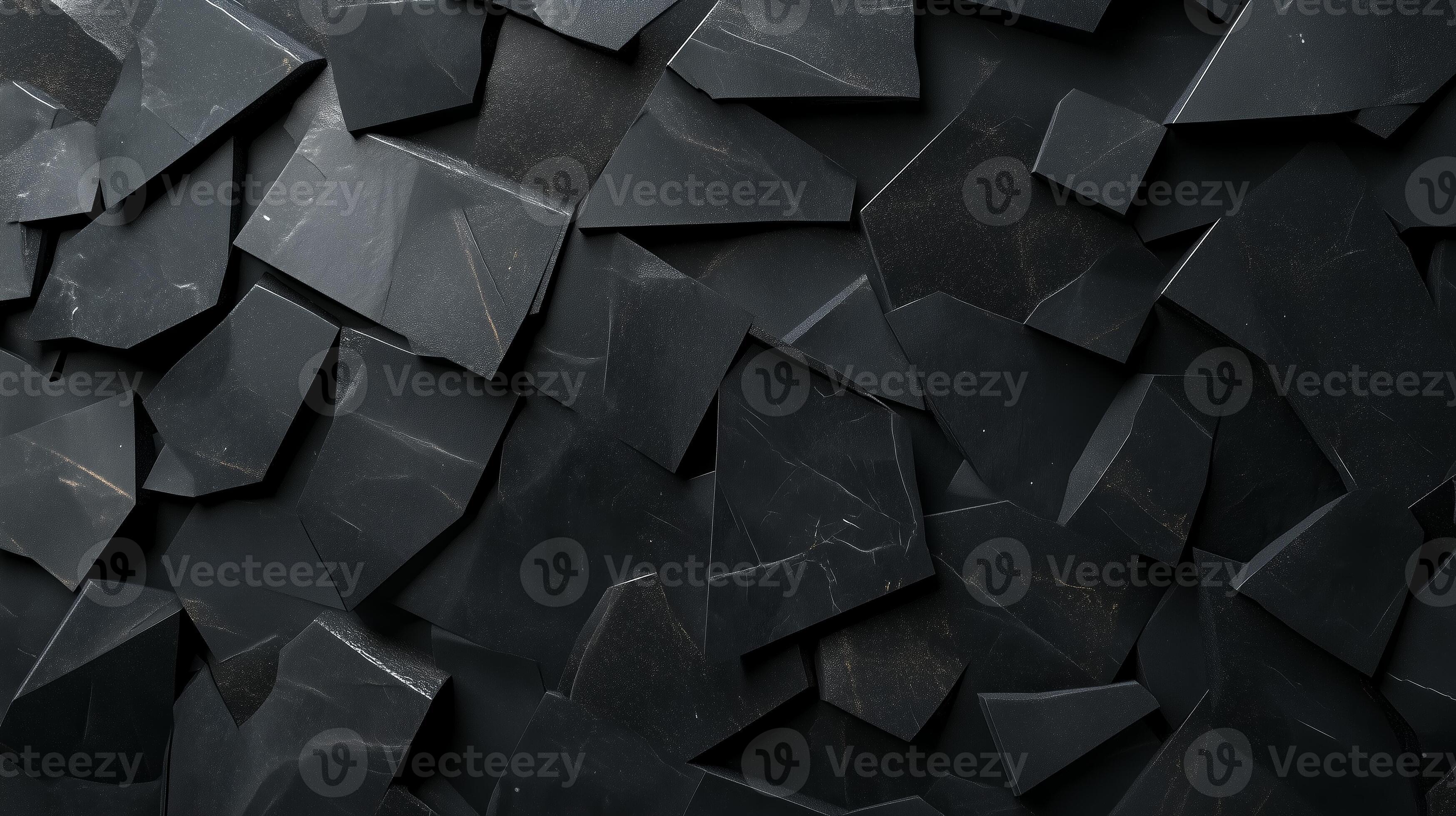Dark Textured Surface Composed Of Uneven Geometric Shapes And Angular Fragments In A