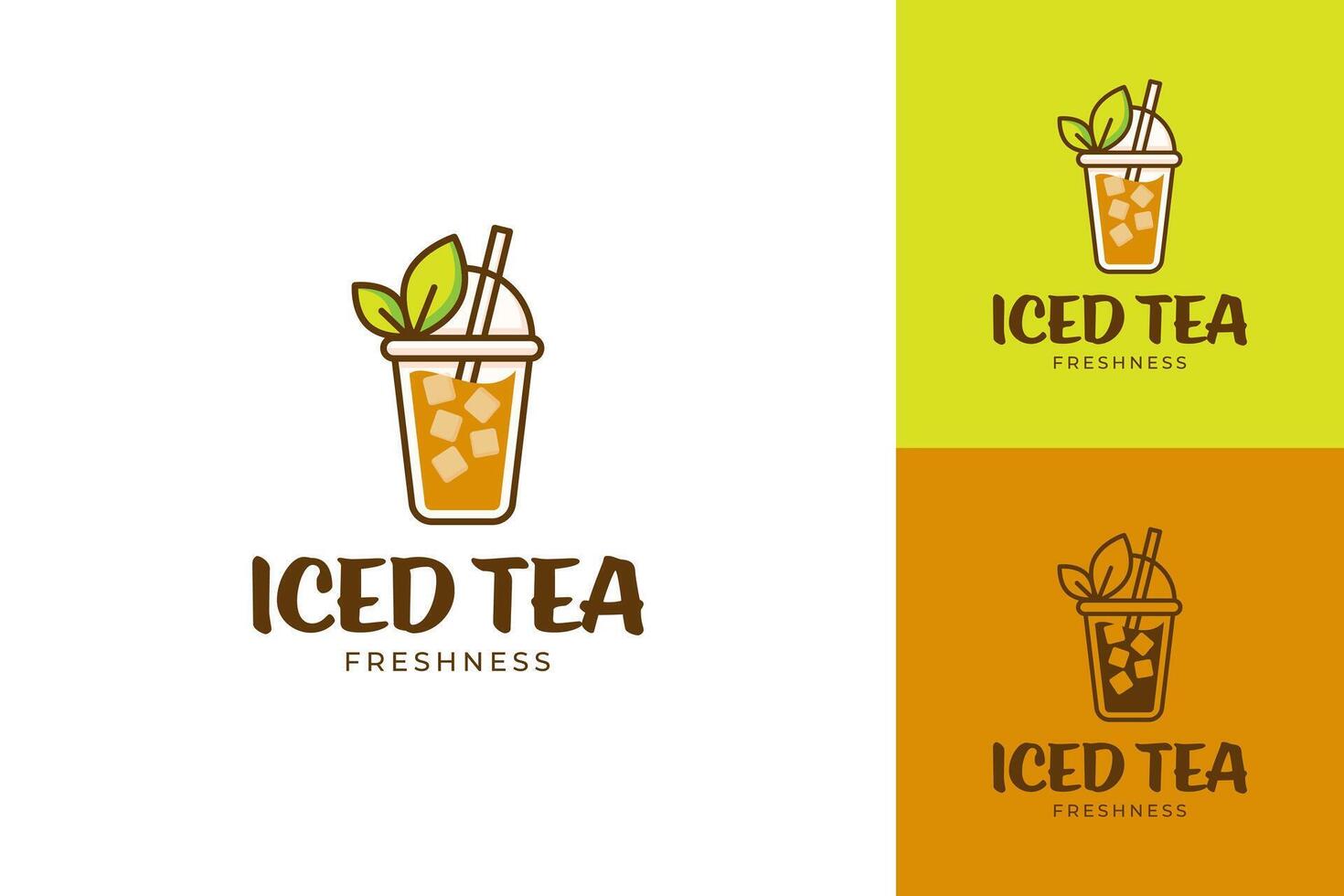 Fresh drink iced tea logo design 53976957 Vector Art at Vecteezy