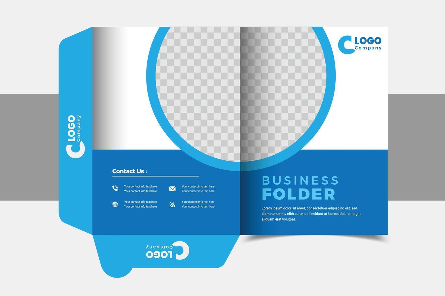 Corporate Folder Design Document File Cover Design 53978142 Vector Art ...