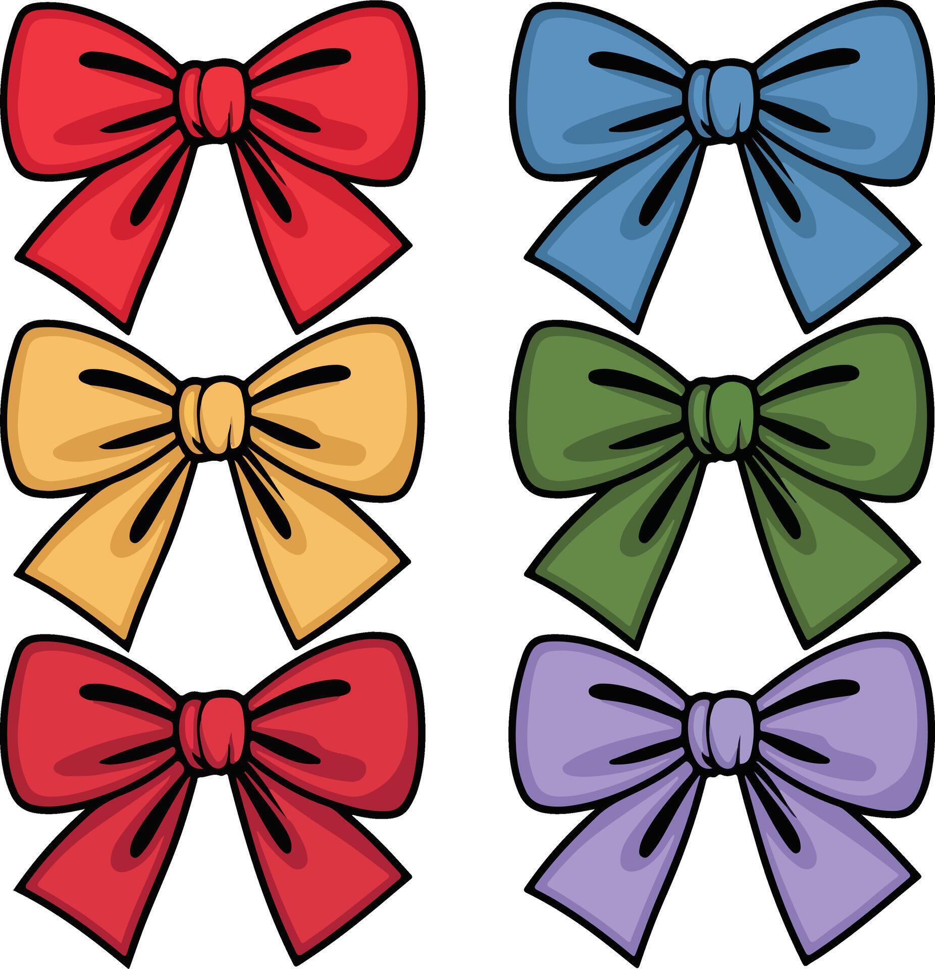 a set of bow ties with different colors on them. 53978371 Vector Art at ...