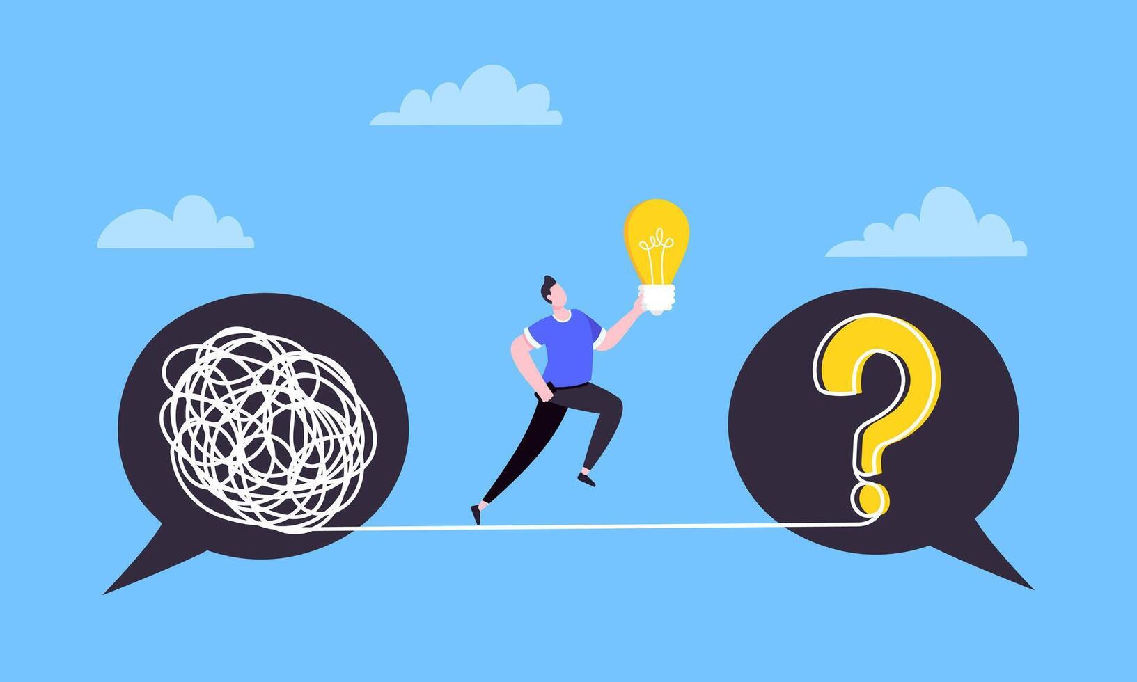 Understanding problem solution simplify challenge. 54013773 Vector Art at Vecteezy