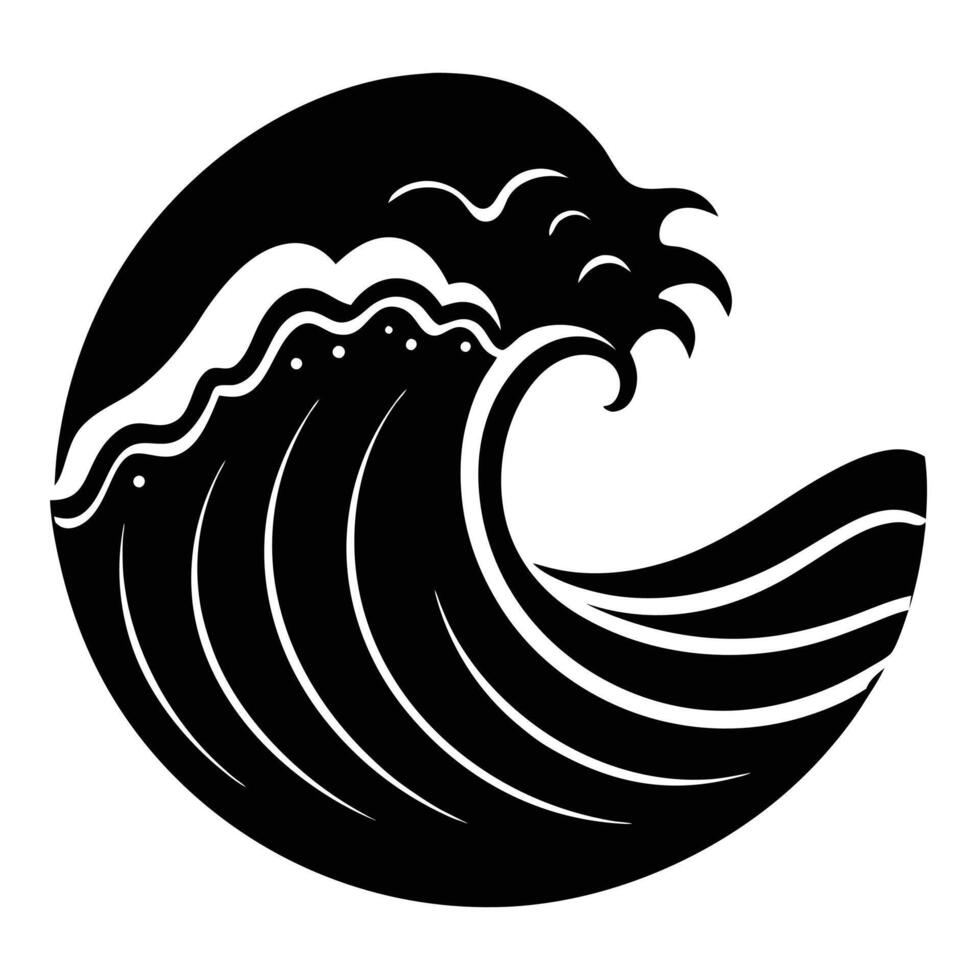 Surfing Wave Silhouette On White Background 54017862 Vector Art At Vecteezy