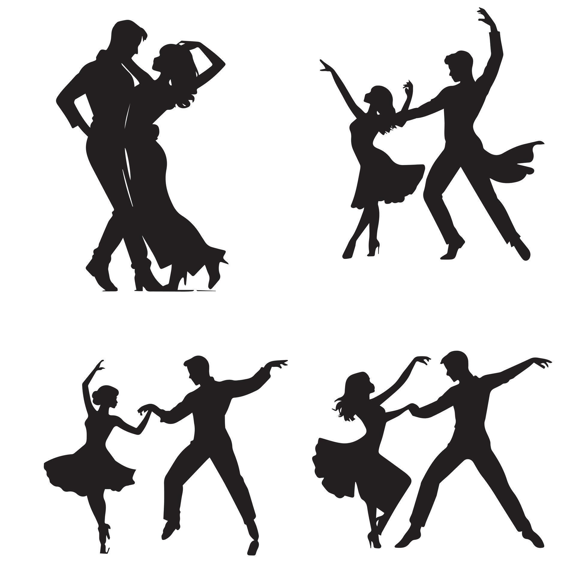 Set Of Couple Dancing Silhouette Icon 54021137 Vector Art At Vecteezy