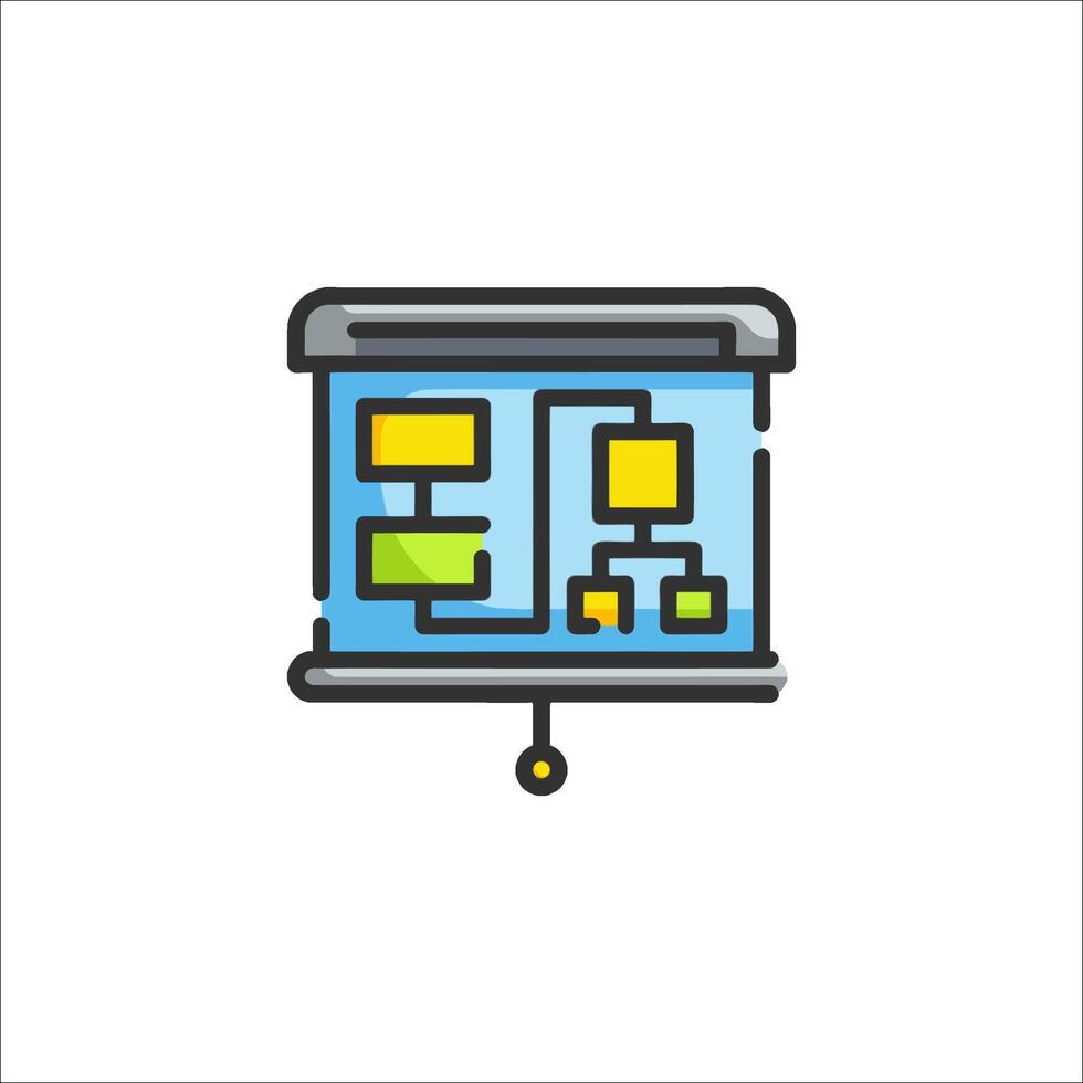 A computer screen with a diagram on it 54027531 Vector Art at Vecteezy